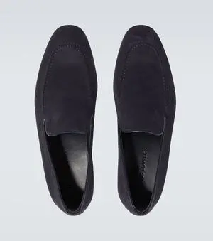 Manolo Blahnik Truro Suede Loafers - Blue