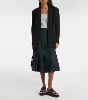 TOD'S Catena Leather Sandals - Black