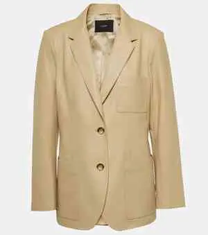 JOSEPH Jacques Leather Blazer - Beige