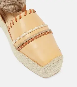 Ulla Johnson Leather Platform Espadrilles