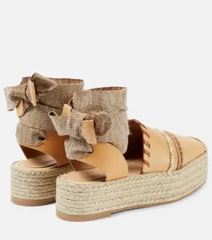 Ulla Johnson Leather Platform Espadrilles
