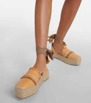 Ulla Johnson Leather Platform Espadrilles