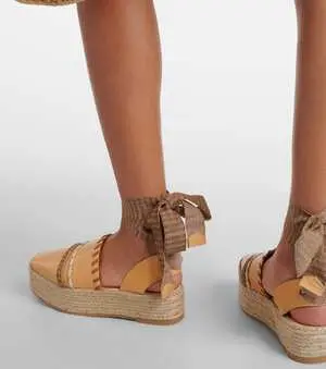 Ulla Johnson Leather Platform Espadrilles