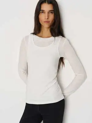 REFORMATION Seline Knit Top - Ivory