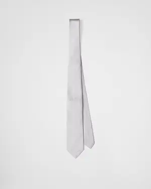 Prada Prada Standard Silk Tie Pearl Gray