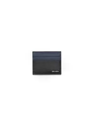 Prada Saffiano Leather Card Holder - Black