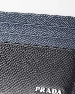 Prada Saffiano Leather Card Holder - Black