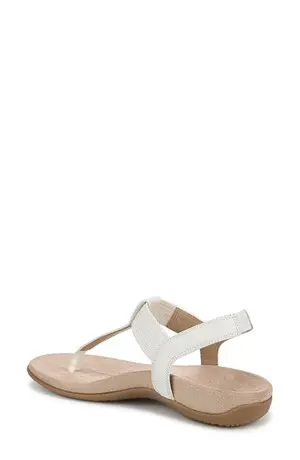 Vionic Brea T-strap Sandal - White