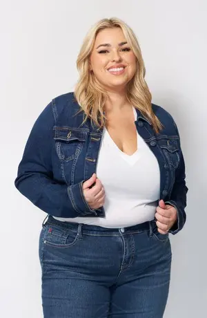 SLINK JEANS Crop Denim Jacket