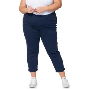 SLINK JEANS High-rise Ankle Boyfriend Jeans - Blue Night