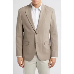 Nordstrom Henrik Trim Fit Solid Stretch Wool Suit Jacket Brown Taupe