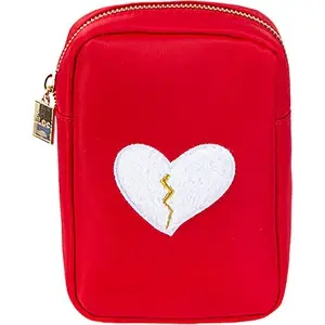 BLOC BAGS Mini Heart Breaker Cosmetics Bag Red
