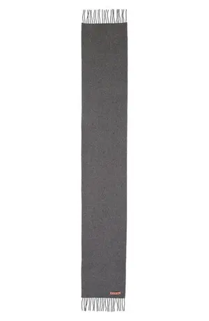 Acne Studios Canada Wool Fringe Scarf Grey Melange