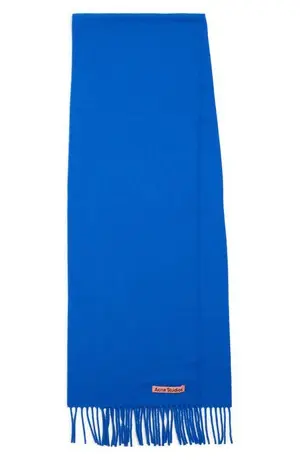 Acne Studios Canada Wool Fringe Scarf - Royal Blue