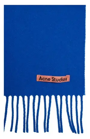 Acne Studios Canada Wool Fringe Scarf - Royal Blue