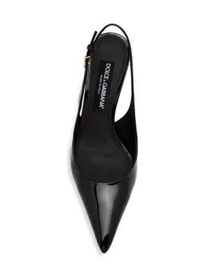 Dolce & Gabbana 60mm Leather Slingback Pumps