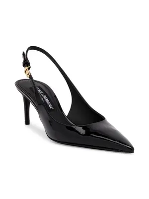 Dolce & Gabbana 60mm Leather Slingback Pumps