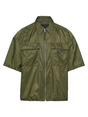 Prada Short Sleeve Light Re-nylon Shirt Green