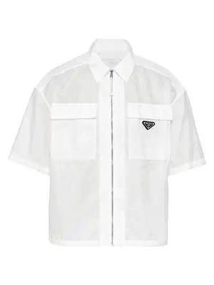 Prada Short Sleeve Light Re-nylon Shirt White