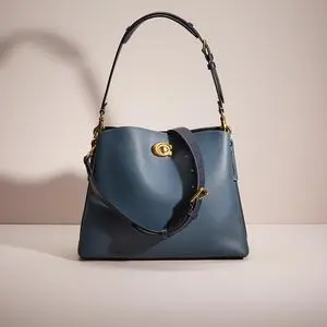 COACH☆2021新作WillowShoulderBag/Colorblock COACH Color-Block Leather Willow Shoulder Bag B4/Chalk Multi One