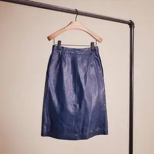 COACH Restored Leather Skirt With Turnlocks