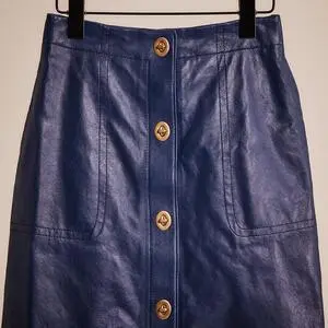 COACH Restored Leather Skirt With Turnlocks