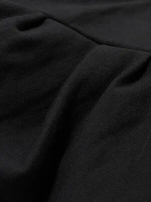Dries Van Noten Ruched Cropped Cotton-jersey Sweater - Black