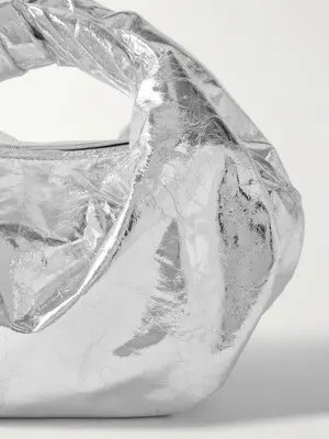 Dries Van Noten Gathered Metallic Tote