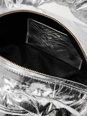 Dries Van Noten Gathered Metallic Tote