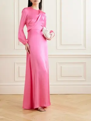 Stella McCartney Draped Duchesse-satin Gown