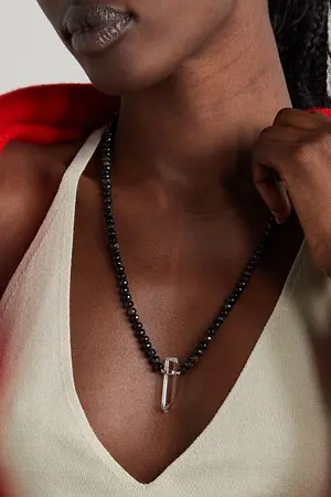 Jia Jia 14-karat Gold, Tigers Eye And Quartz Necklace