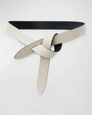 Isabel Marant Étoile Isabel Marant Lecce Leather Belt Chalk Black