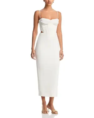 Draped Corset Midi Dresses