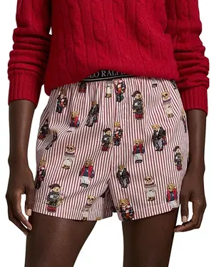 Polo Ralph Lauren Cotton Boxer Shorts - Bear Red