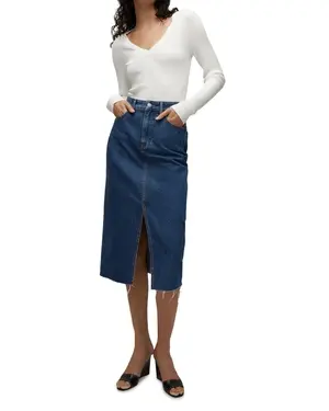 Veronica Beard Victoria Long Denim Midi Skirt
