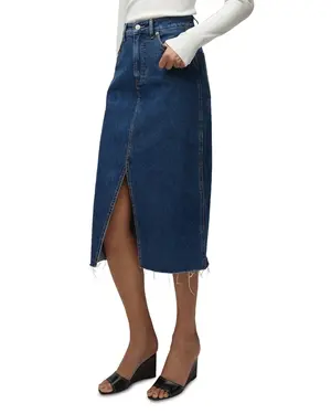 Veronica Beard Victoria Long Denim Midi Skirt