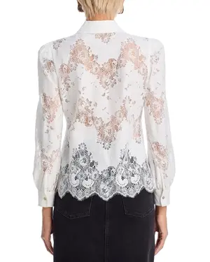 L'AGENCE Jenica Lace Blouse - Ivory