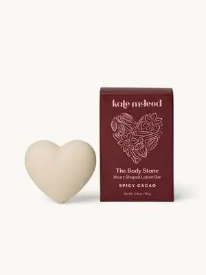 KATE MCLEOD Heart-shaped Body Stone - Spicy Cacao