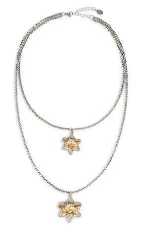 BOYS LIE Star Crossed Lovers Layered Pendant Necklace