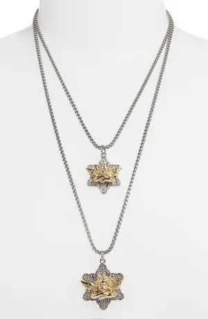 BOYS LIE Star Crossed Lovers Layered Pendant Necklace
