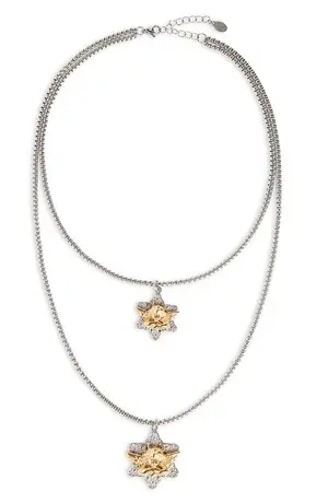 BOYS LIE Star Crossed Lovers Layered Pendant Necklace