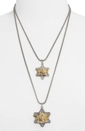 BOYS LIE Star Crossed Lovers Layered Pendant Necklace