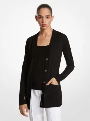 Michael Kors Cashmere Cardigan - Black