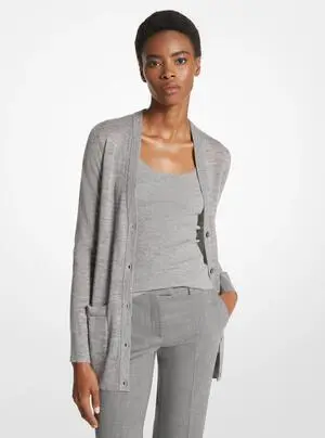 Michael Kors Cashmere Cardigan - Grey
