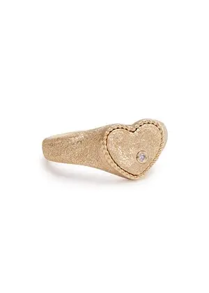 Yvonne Léon Baby Chevalier Pinky Ring - Gold