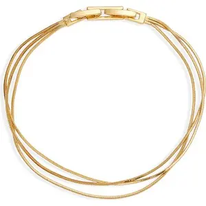 Nordstrom Demi-fine Triple Strand Chain Bracelet - 14k Gold Plated