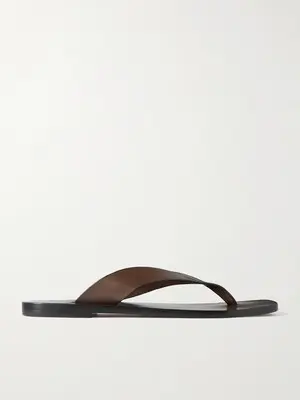A.emery Kinto Leather Flip Flops - Brown