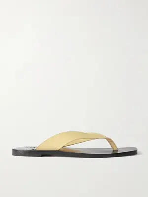 A.emery Kinto Leather Flip Flops Cream