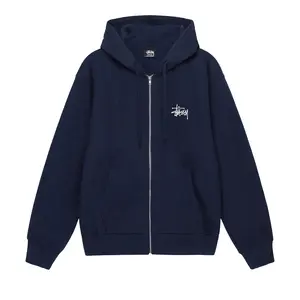 StÜssy Basic Zip Hoodie 'navy - Blue