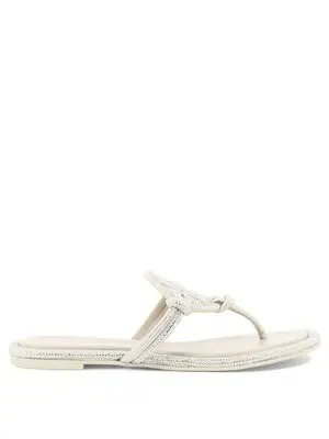 Tory Burch TORY BURCH 'Miller Knotted Pave' Sandals Grey